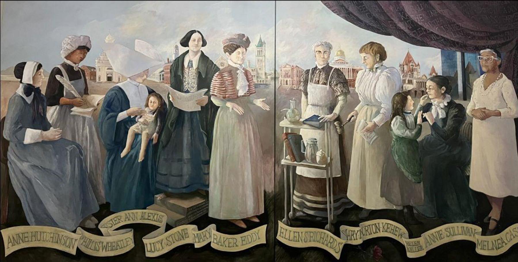 Notable Women of Boston Mural - Boston Women's Heritage Trail